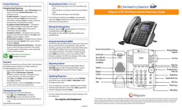 Polycom VVX 410 Quick Reference Manual | Manualzz