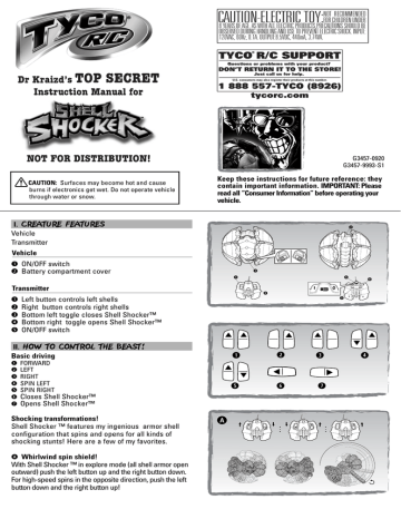 Mattel Shell Shocker Radio Control Assortment Instruction Sheet | Manualzz