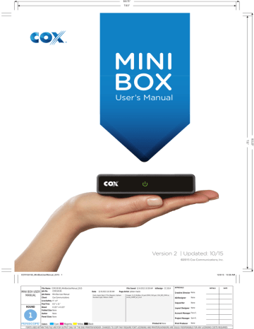Cox Mini Box User Manual | Manualzz