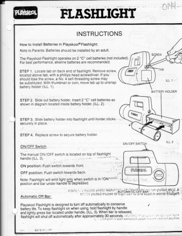 Playskool Flashlight Instructions | Manualzz