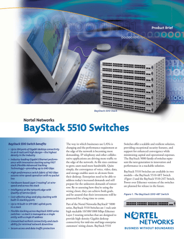 Nortel BayStack 5510-48T Specifications | Manualzz