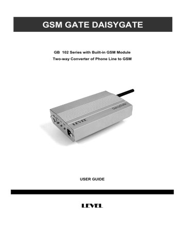 GSM Gate GB 102 Series User Guide | Manualzz