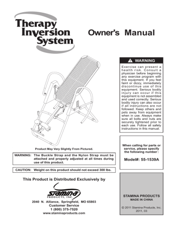 Therapy Inversion System 55-1539A Owner's Manual | Manualzz