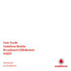 Vodafone Mobile Broadband USB Modem K4203 User Guide | Manualzz