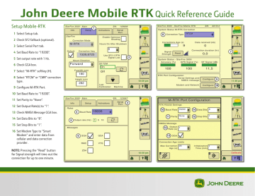 John Deere Mobile RTK Quick Reference Guide | Manualzz