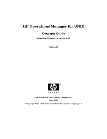 HP Operations Manager UNIX Concepts Guide | Manualzz