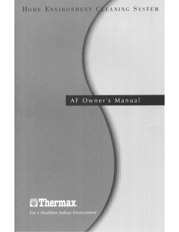 Thermax AF1 Owner`s Operation Manual | Manualzz