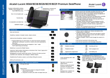 Alcatel-Lucent 8029 Quick Manual | Manualzz