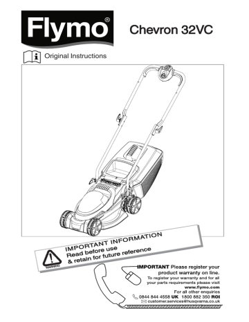 Flymo Chevron 32VC Instruction manual | Manualzz