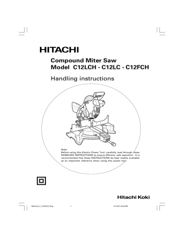 Hitachi C12LCH Handling Instructions Manual | Manualzz