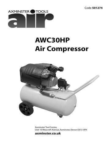 Axminster AWC 30HP Air Compressor User Manual | Manualzz