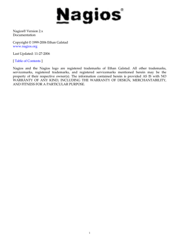 Nagios 2.x Documentation | Manualzz