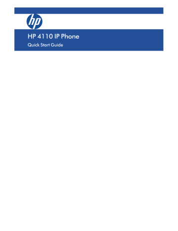 HP 4110 IP Phone Quick Start Guide | Manualzz