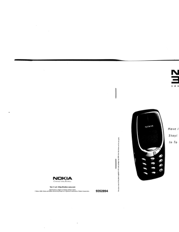 Nokia 3310 Owner's Manual | Manualzz