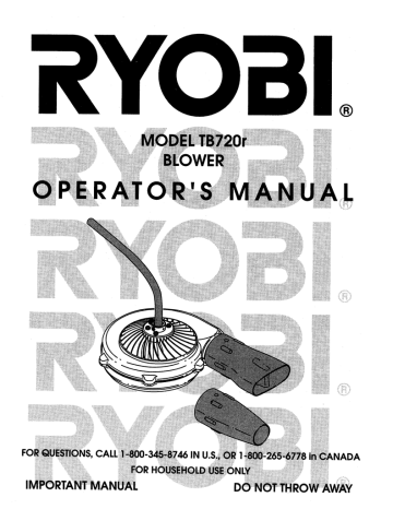 Bolens TB720r User manual | Manualzz