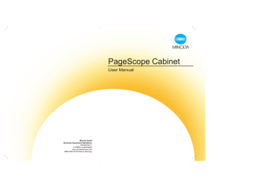 Minolta PageScope Cabinet User Manual | Manualzz