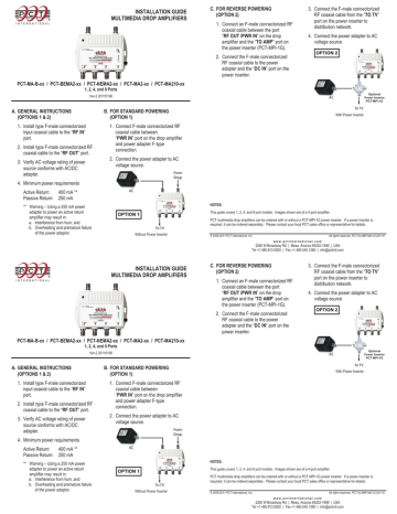 installation guide multimedia drop amplifiers | Manualzz