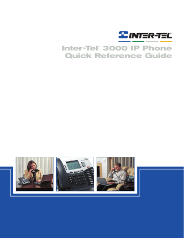 Inter-Tel 3000 Quick Reference Manual | Manualzz