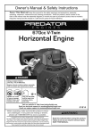 Predator 61614 22 HP (670cc) V-Twin Horizontal Shaft Gas Engine EPA ...