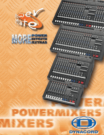 DYNACORD Power Mixer PowerMate 1600 Brochure & Specs | Manualzz