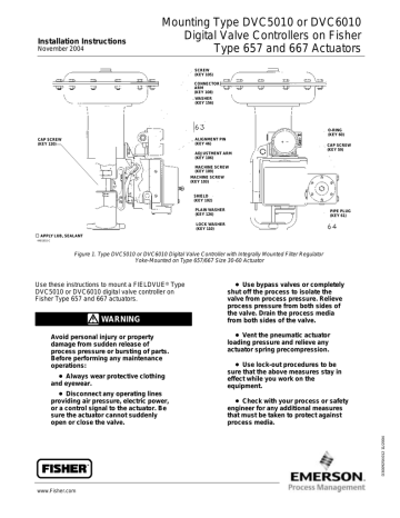 Mounting Type DVC5010 or DVC6010 Digital Valve | Manualzz