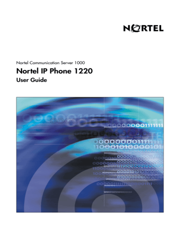 Nortel IP Phone 1220 User Guide | Manualzz