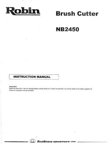 Robin NB2450 Owner's Manual | Manualzz