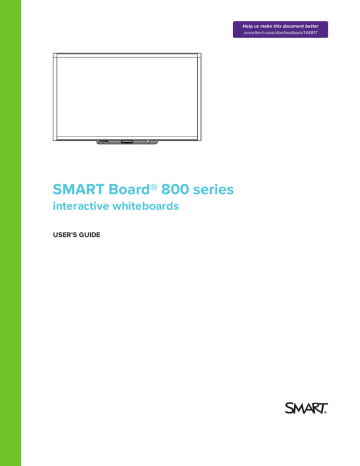 SMART Technologies Board 800 User guide | Manualzz
