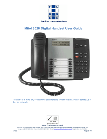 fine line Mitel 5340 User manual | Manualzz