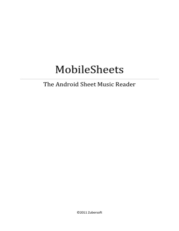 MobileSheets User Manual | Manualzz