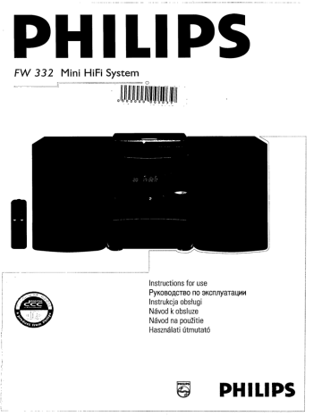 PHILIPS FW 332 HiFi System Instructions for use | Manualzz