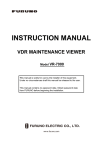 FURUNO VR-7000 VDR Maintenance Viewer Instruction Manual | Manualzz