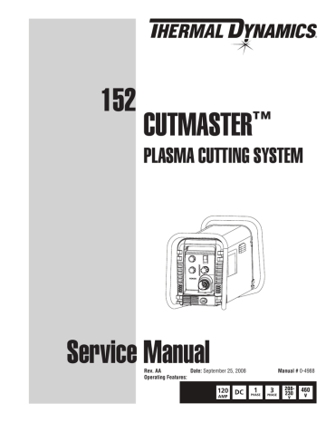 CutMaster 152 Service Manual | Manualzz