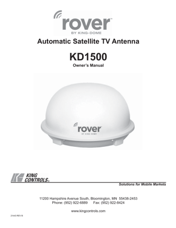 Rover KD1500 Satellite Antenna Owner's Manual | Manualzz