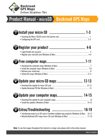 Backroad microSD GPS Maps Product Manual | Manualzz