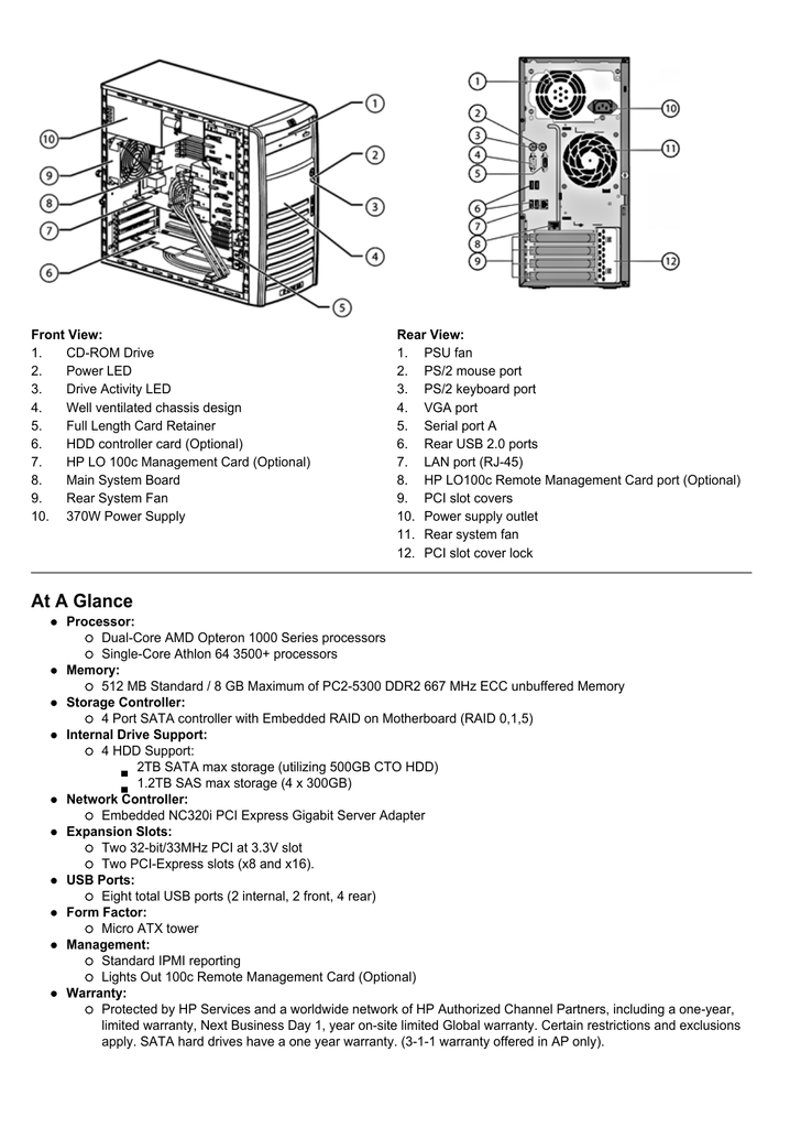 HP (Hewlett-Packard) Computer Parts User manual | Manualzz