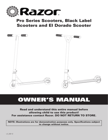 Razor PRO Series Owner's Manual | Manualzz