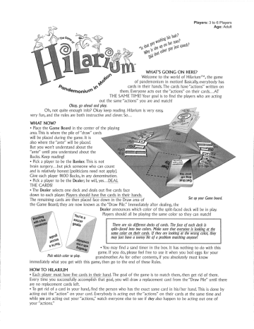 Mattel HILARIUM Instruction Sheet | Manualzz