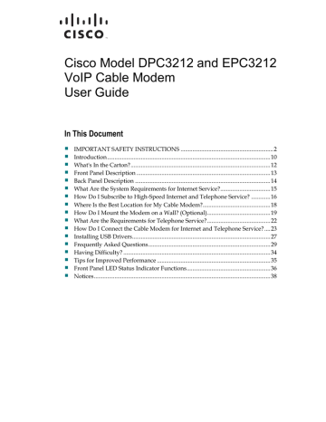 Cisco EPC3212 User manual | Manualzz