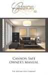 Cannon Safe Owner's Manual | Manualzz