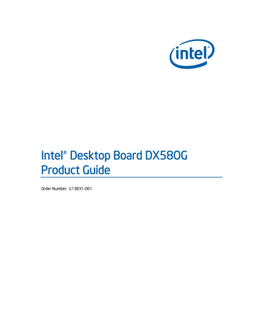 Intel DX58OG Product manual | Manualzz