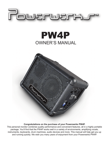 Powerwerks PW4P Portable Monitor Owner's Manual | Manualzz