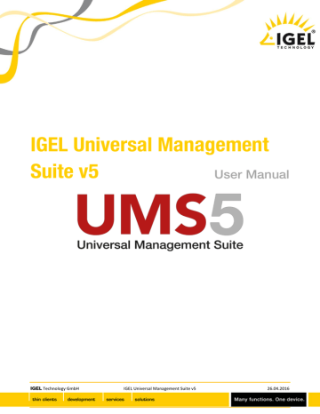 IGEL Universal Management Suite v5 UMS User Manual | Manualzz