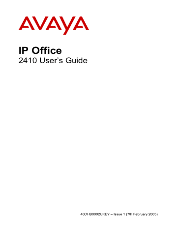 Avaya 2410 Owner Manual | Manualzz