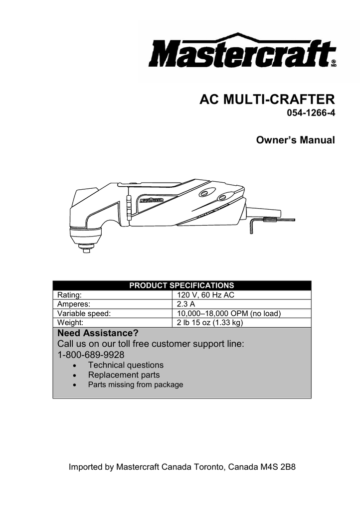 Mastercraft Power Tool Parts | Reviewmotors.co
