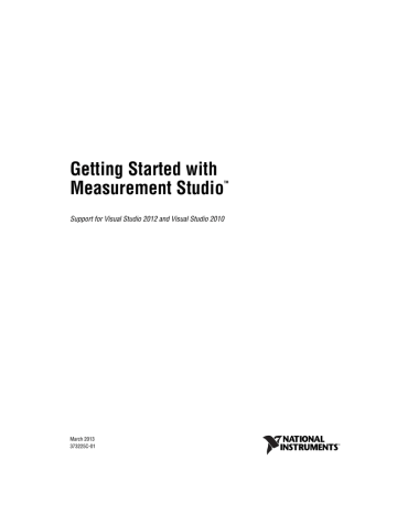 Getting Started with Measurement Studio User Manual | Manualzz