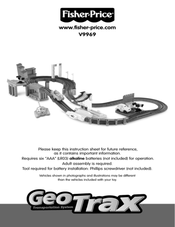 Mattel GeoTrax Disney/Pixar Cars World Grand Prix RC Set Instruction ...