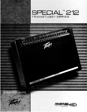 Peavey Special 212 TransTube Series Operating Guide | Manualzz