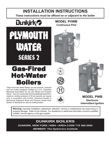 dunkirk boilers | Manualzz
