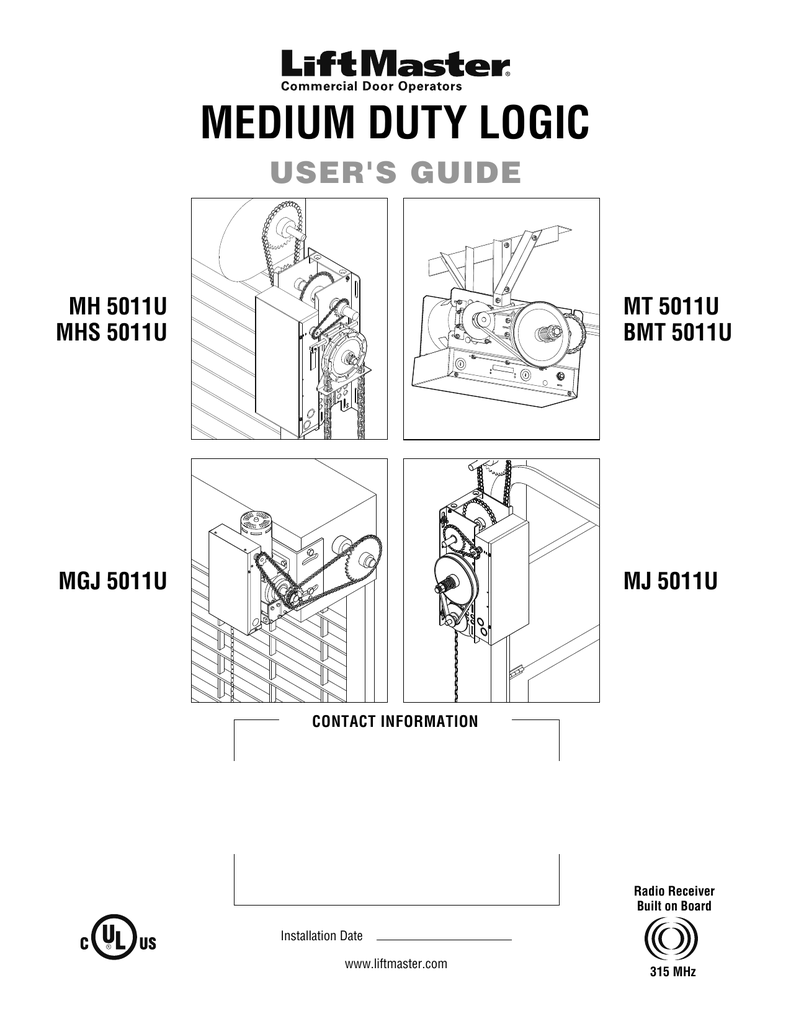 Chamberlain LiftMaster MH5011U User manual | Manualzz